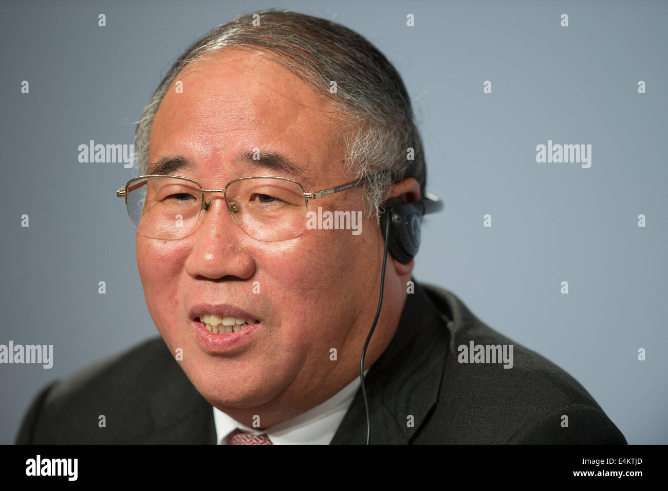 Chinese Minister for the Environment holds a press conference during ...