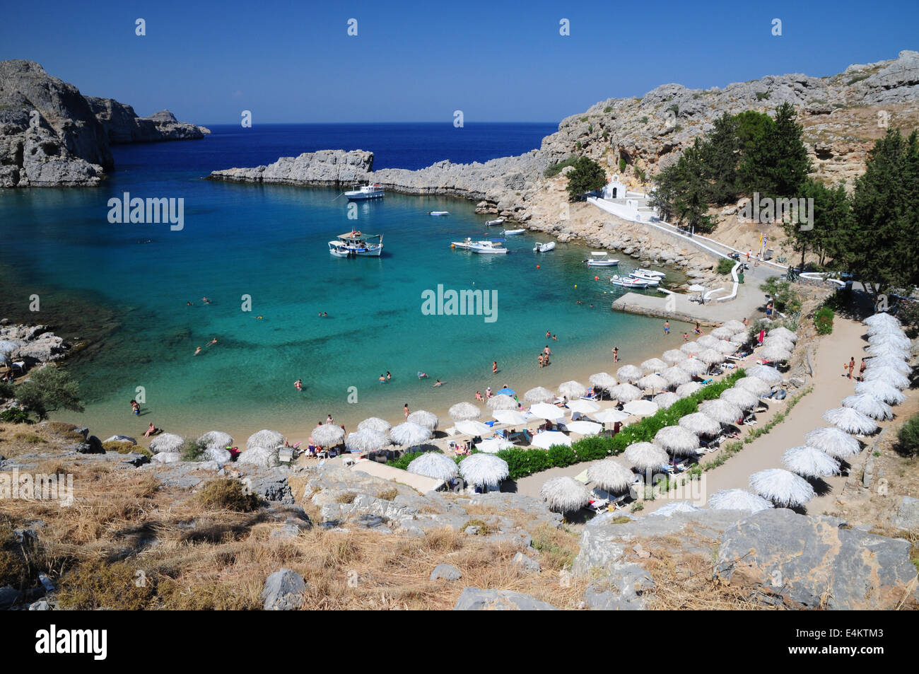 St Paul's Bay, Lindos, Rhodes, Greece Stock Photo - Alamy