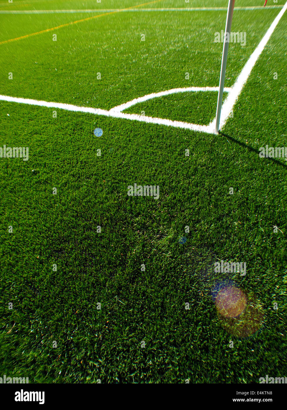 Picture of a football corner Stock Photo - Alamy