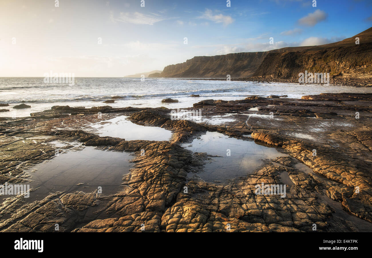 Beautiful sea landscape image during stunning sunset Stock Photo - Alamy