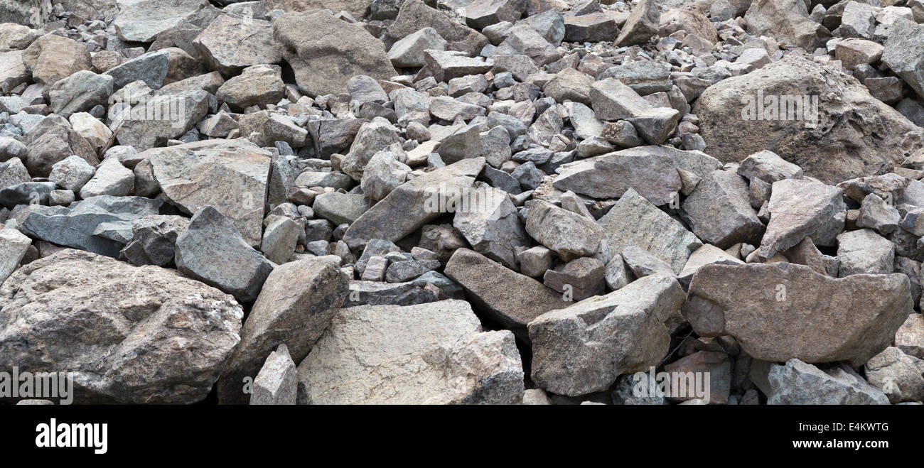 Panorama of an area of small granite boulders and rocks Stock Photo - Alamy