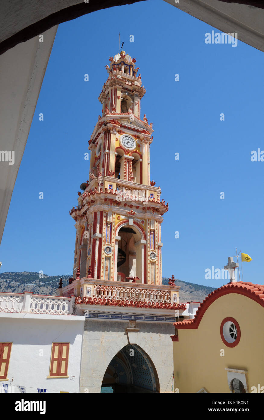 Panormitis monastery, Greek island of Symi Stock Photo - Alamy