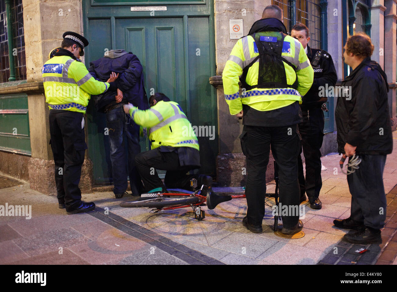 A police arresting a men thief accused of bike theft on a weekend night ...