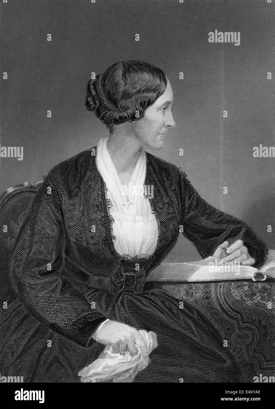 Alice Cary, 1820 - 1871, an American poet Stock Photo - Alamy