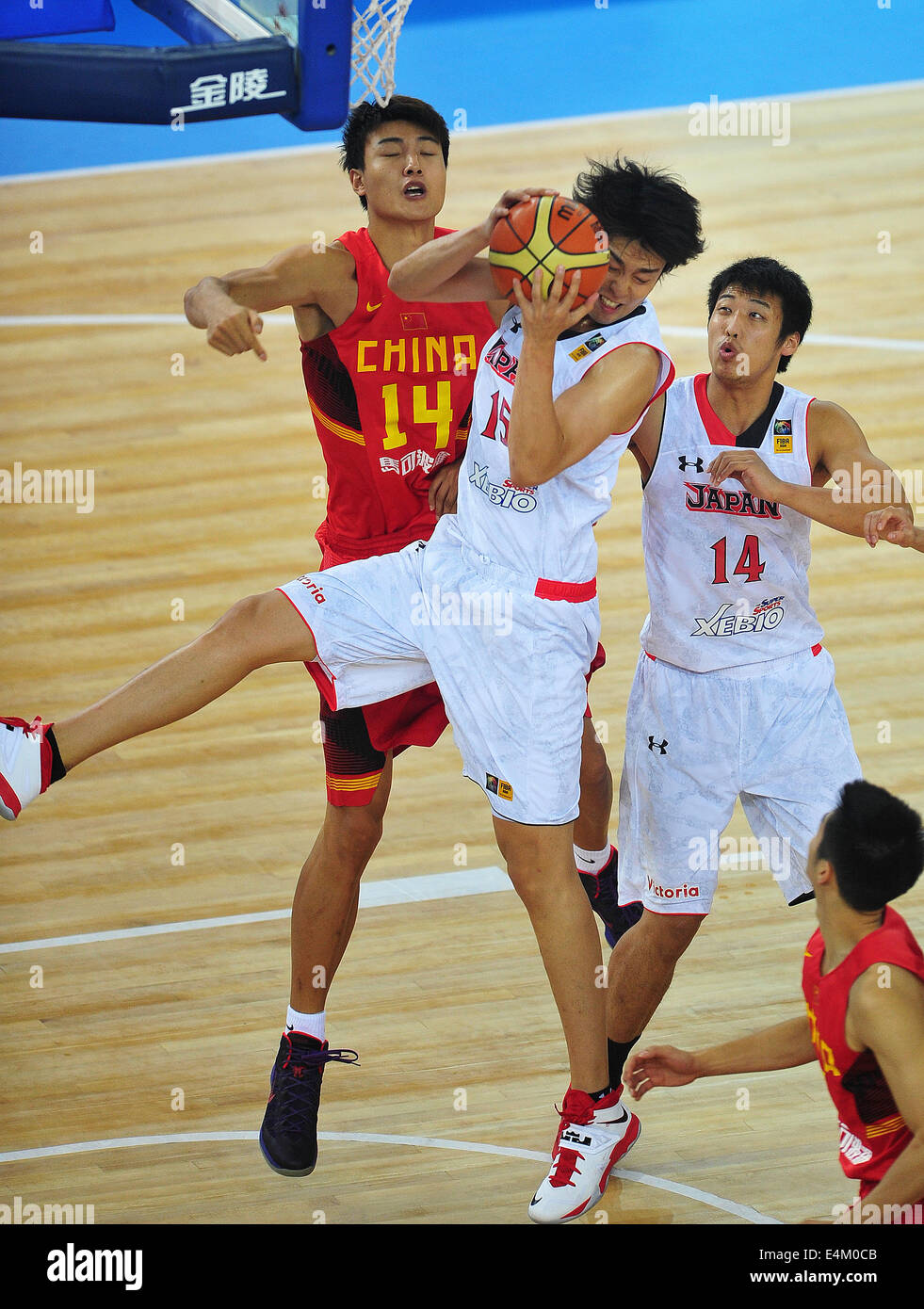 Wuhan, China's Hubei Province. 14th July, 2014. Japan's Joji Takeuchi ...