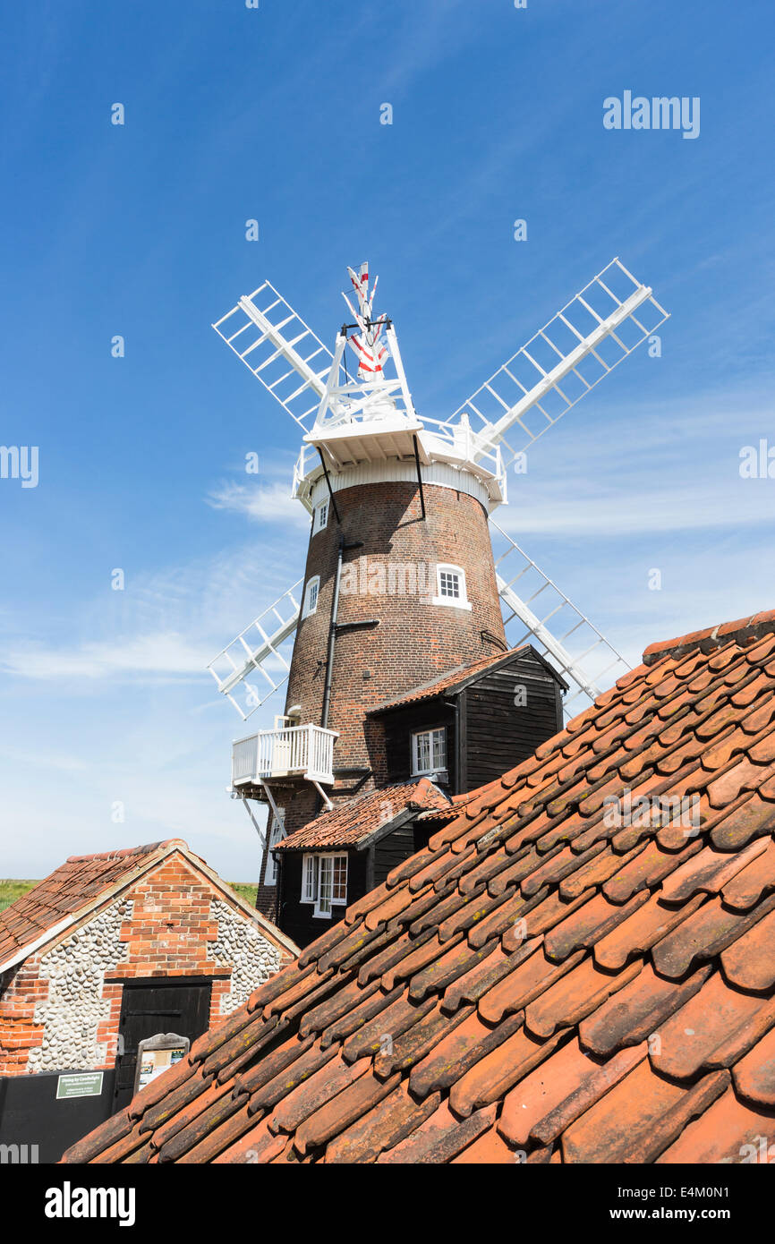 Cley windmill, now a restaurant, at Cley-next-the-Sea, a small coastal ...