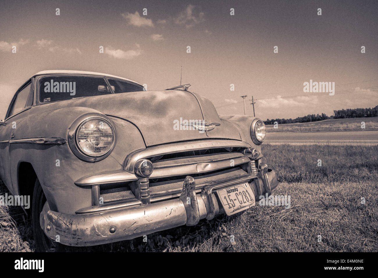 Old car in Nebraska Stock Photo - Alamy