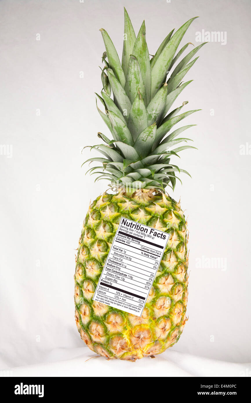 Pineapple nutrition facts hi-res stock photography and images - Alamy