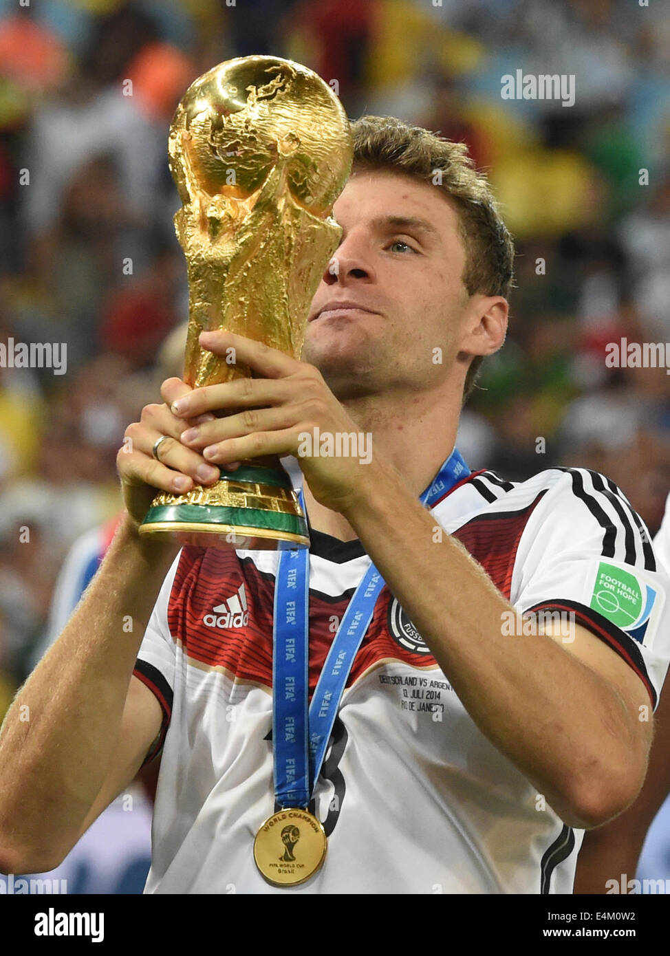 Rio de Janeiro, Brazil. 13th July, 2014. Thomas Mueller of Germany ...