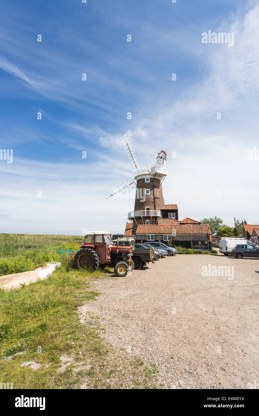 Cley windmill, now a restaurant, at Cley-next-the-Sea, a small coastal ...