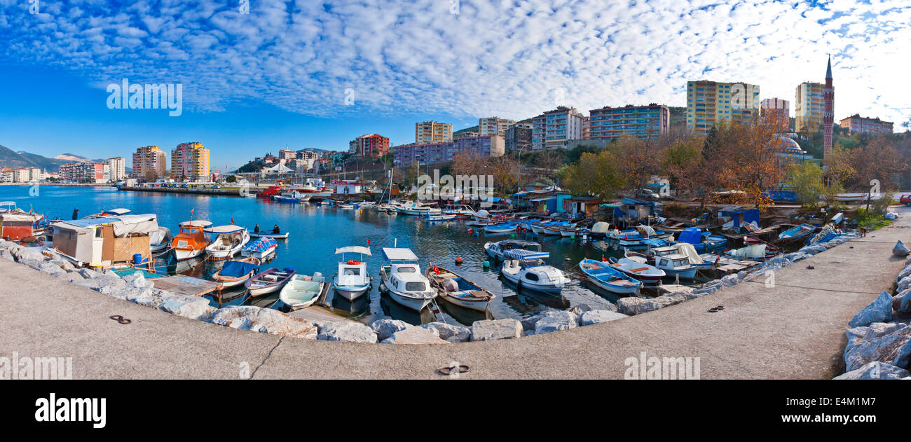 Gemlik town and Gemlik Bay located by the nothwest of Marmara Sea ...