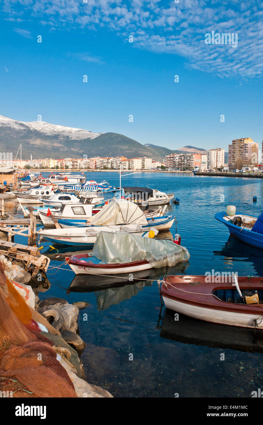 Gemlik town and Gemlik Bay located by the nothwest of Marmara Sea ...