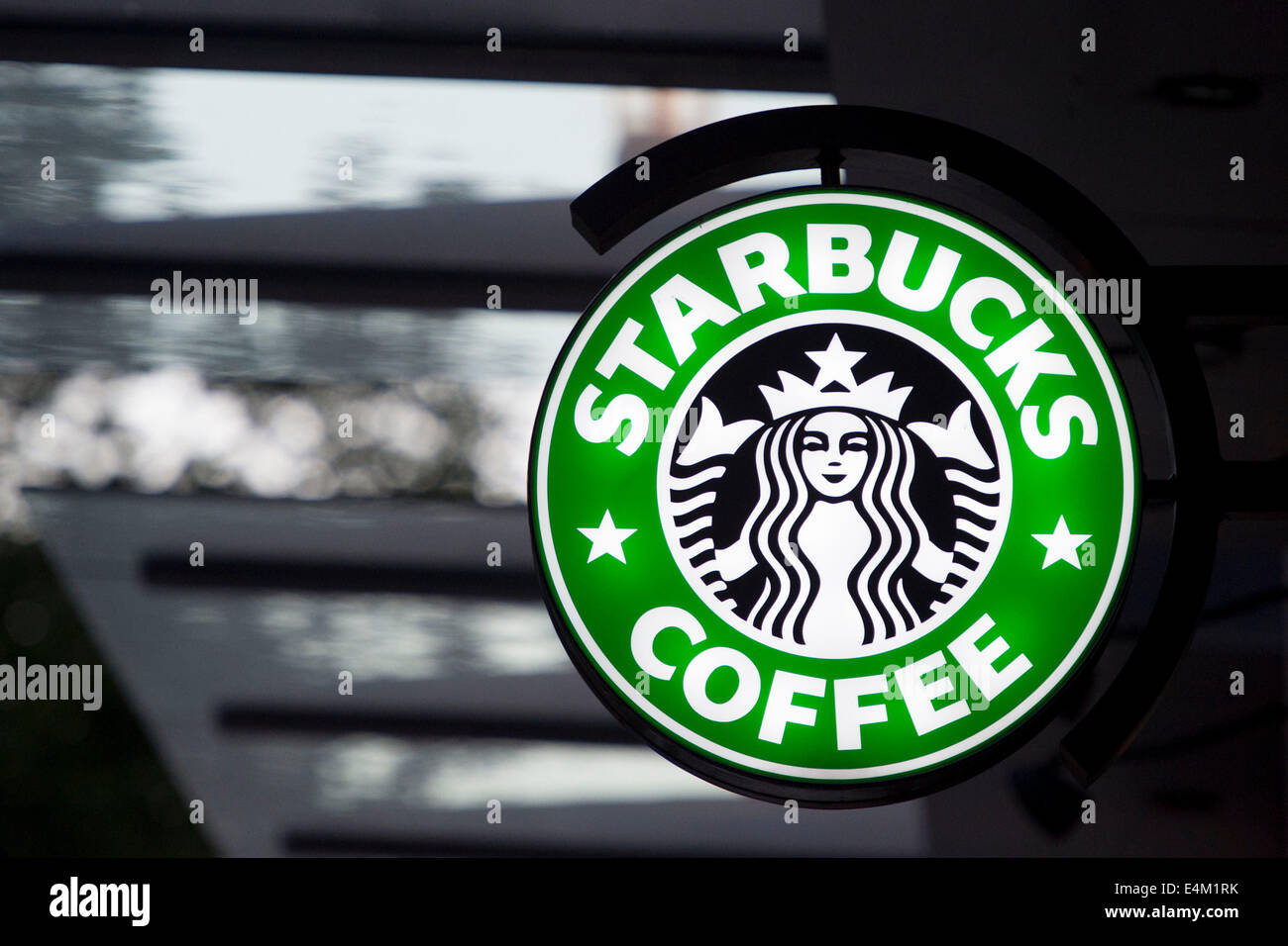 starbucks coffee shop sign Stock Photo - Alamy