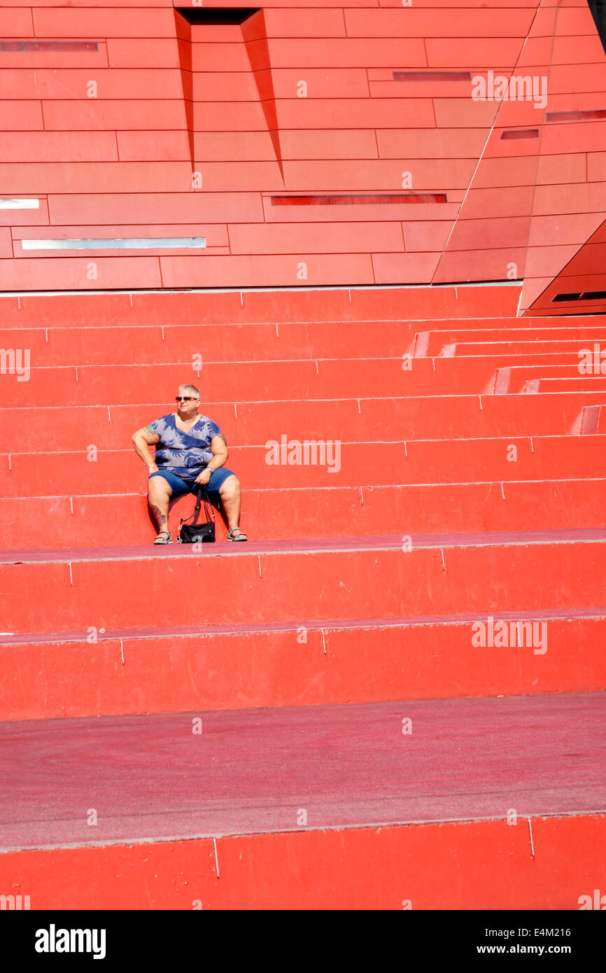 Melbourne Australia,Victoria Southbank,Queensbridge Square,steps stairs ...