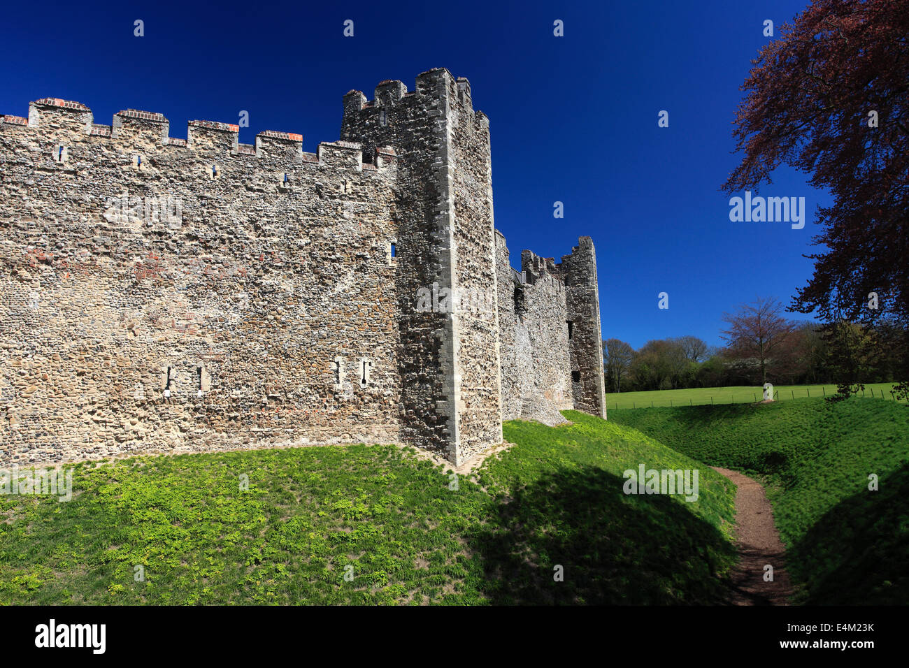 Summer, Framlingham Castle (1157-1216,) Framlingham village, Suffolk ...