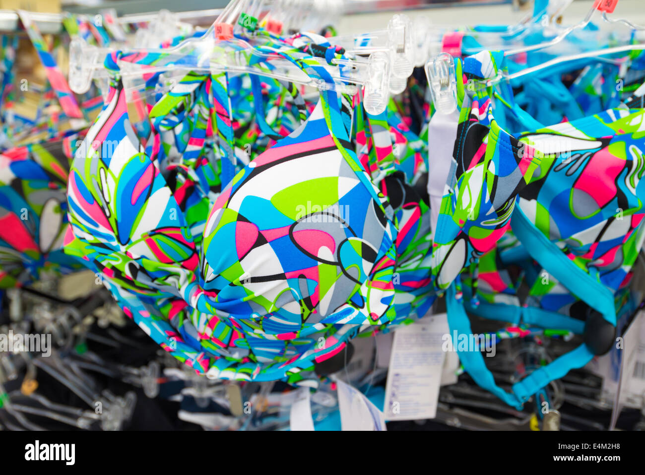 Women's swimwear in shop Stock Photo - Alamy