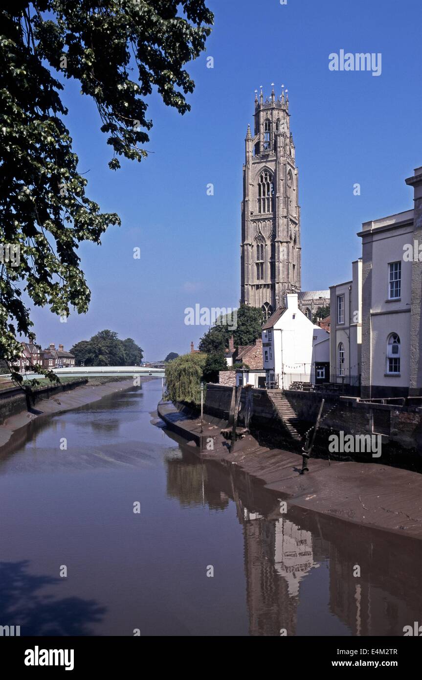 The Boston Stump (St. Botolph's Church) and River Witham, Boston Stock ...