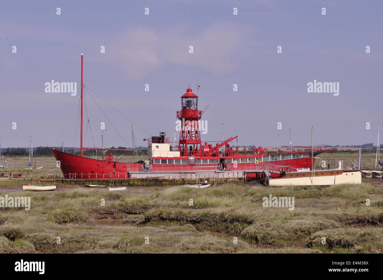 The light vessel, Trinity, at Tollesbury, Essex, is now a residential ...