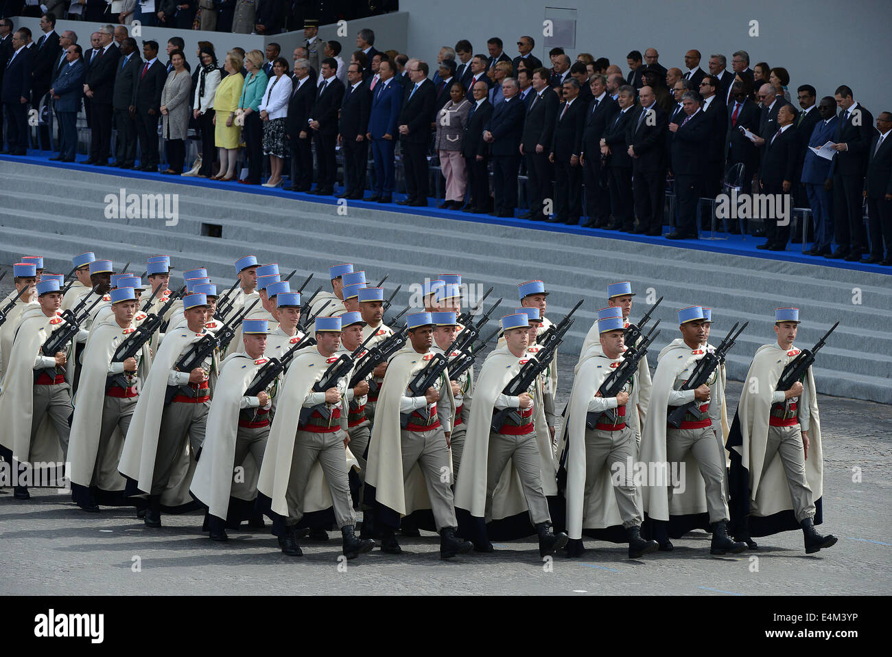 Paris. 14th July, 2014. French foreign legion attends the annual ...