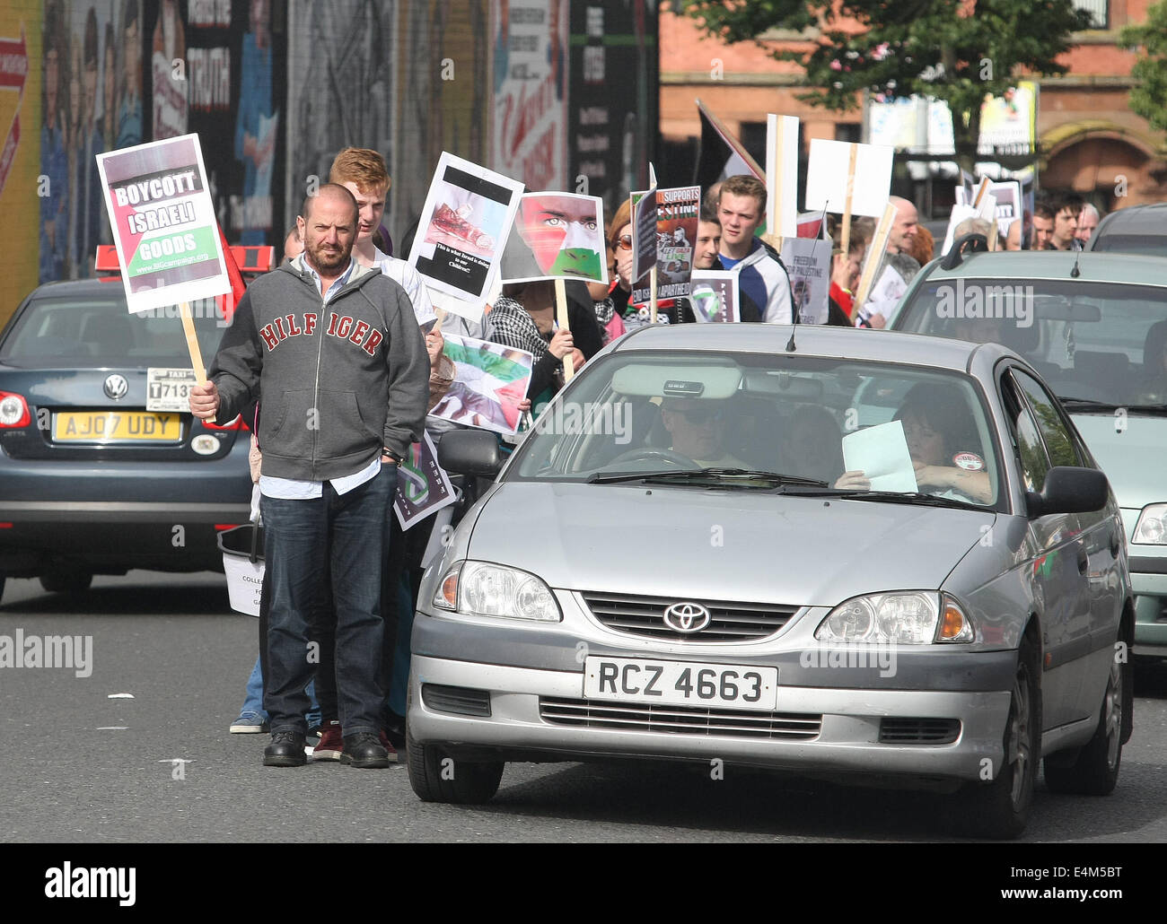 Falls Road and Divis Street, Belfast, Northern Ireland. Monday 14th ...