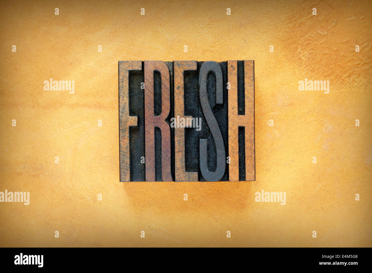 The word FRESH written in vintage letterpress type Stock Photo - Alamy