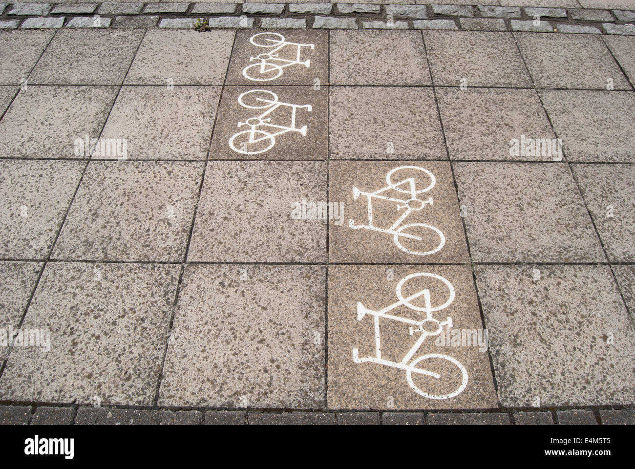 cycle images denoting a two-way cycle lane on a pavement in fulham ...