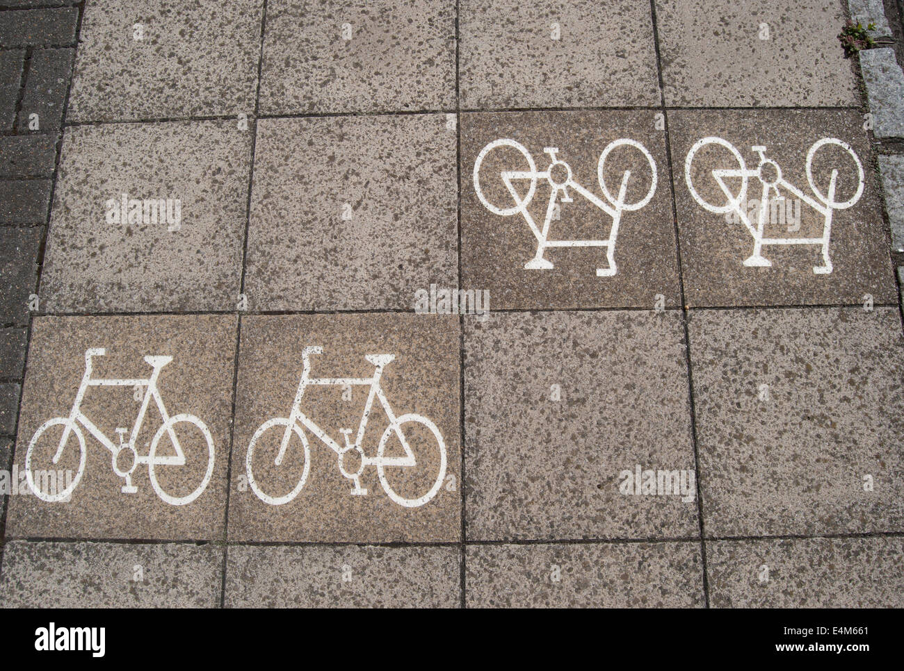 cycle images denoting a two-way cycle lane on a pavement in fulham ...