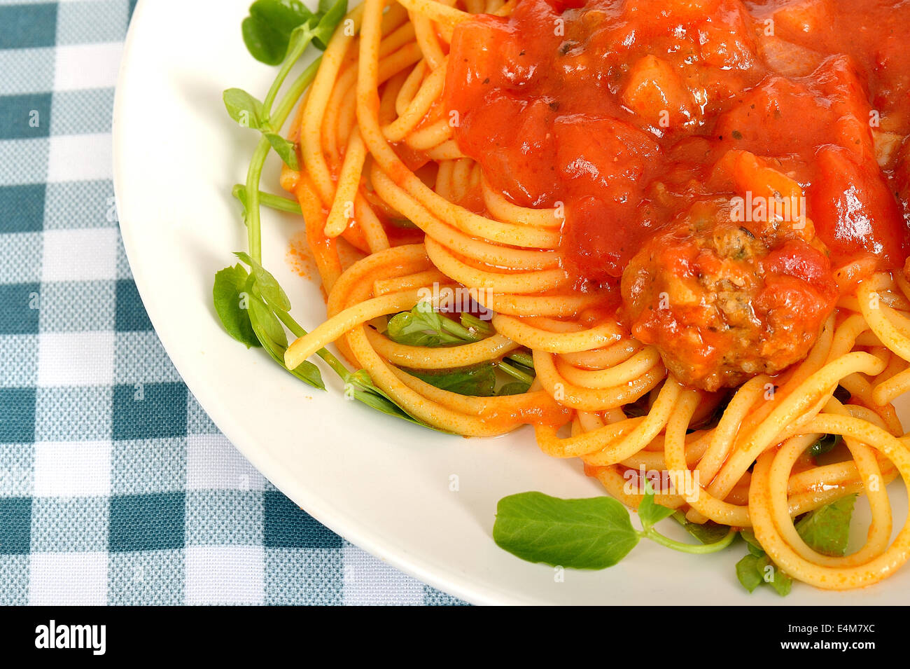 Freshly Cooked Authentic Italian Style Spaghetti Pasta In Tomato Sauce ...