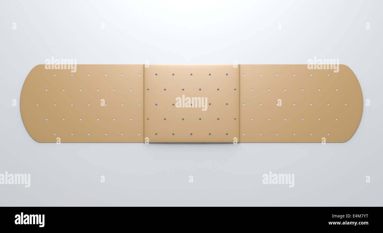A regular sticky plaster on an isolated white studio background Stock ...