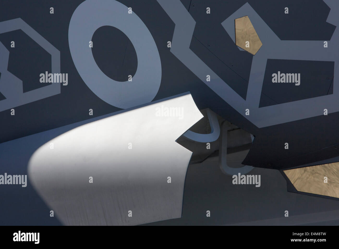 Detail of stealth technology surfaces on a Lockheed-Martin F-35 II ...
