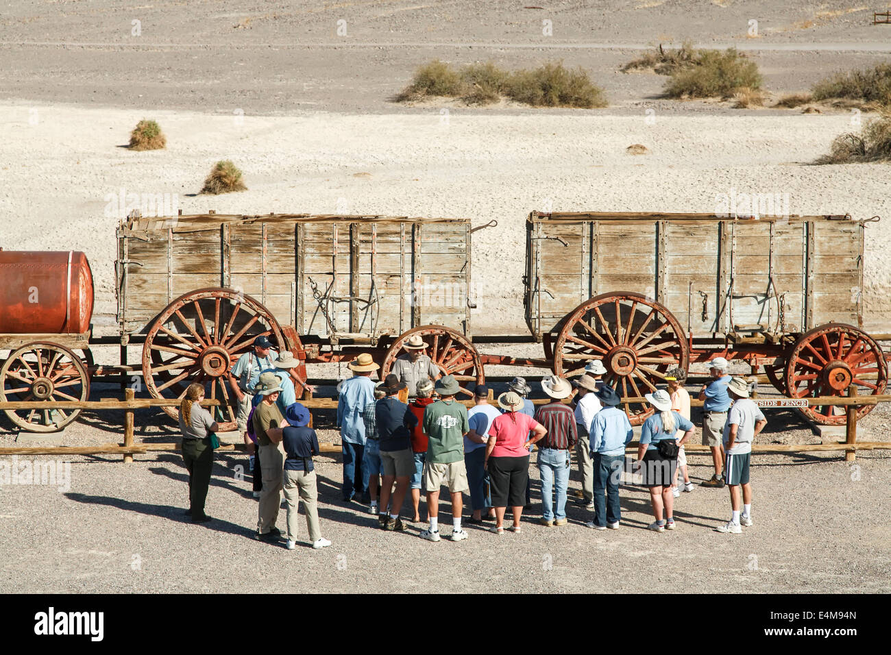 Ranger-led tour at twenty mule team wagon, Harmony Borax Works ...