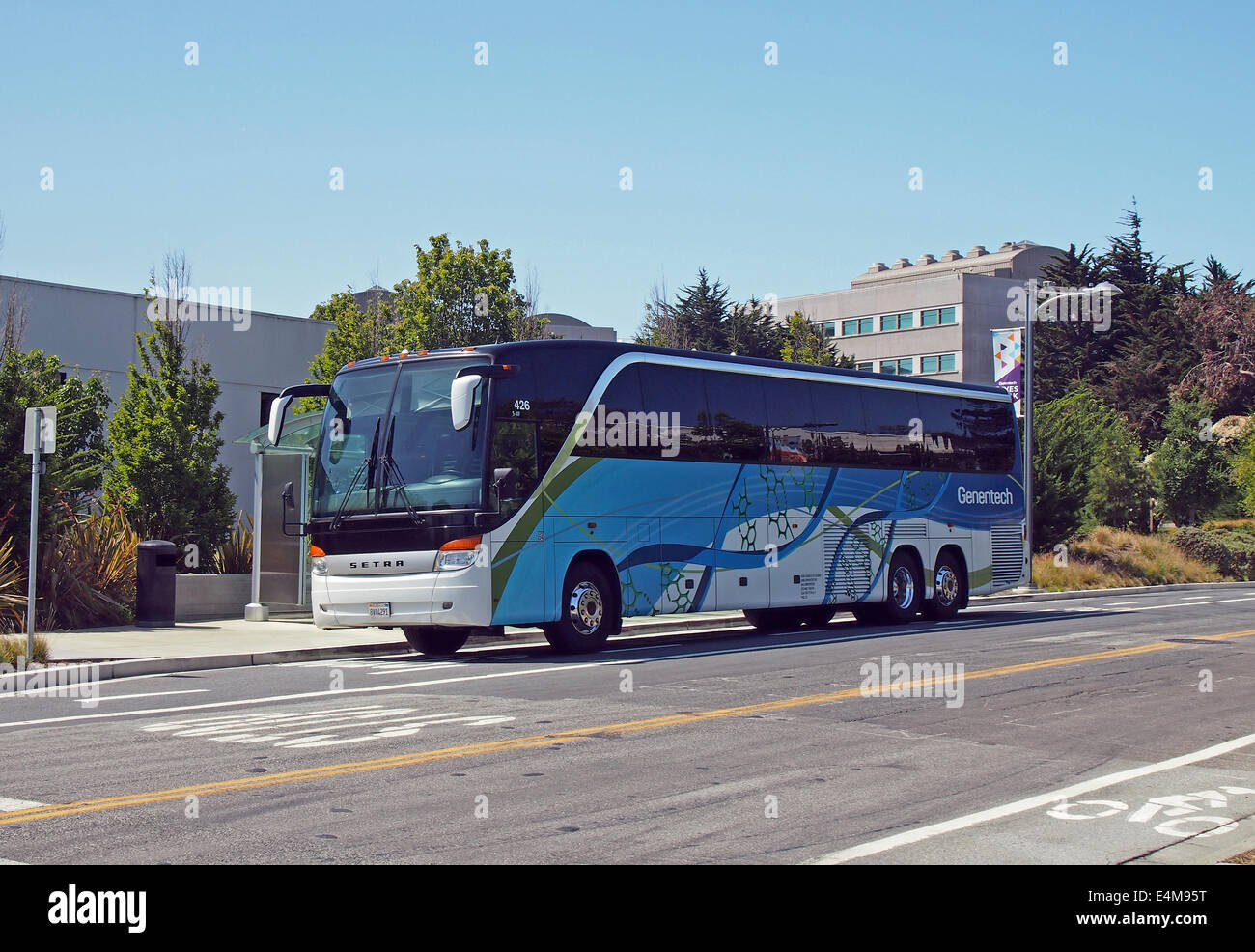 Genentech biodiesel bus stop, corporate headquarters, South San ...
