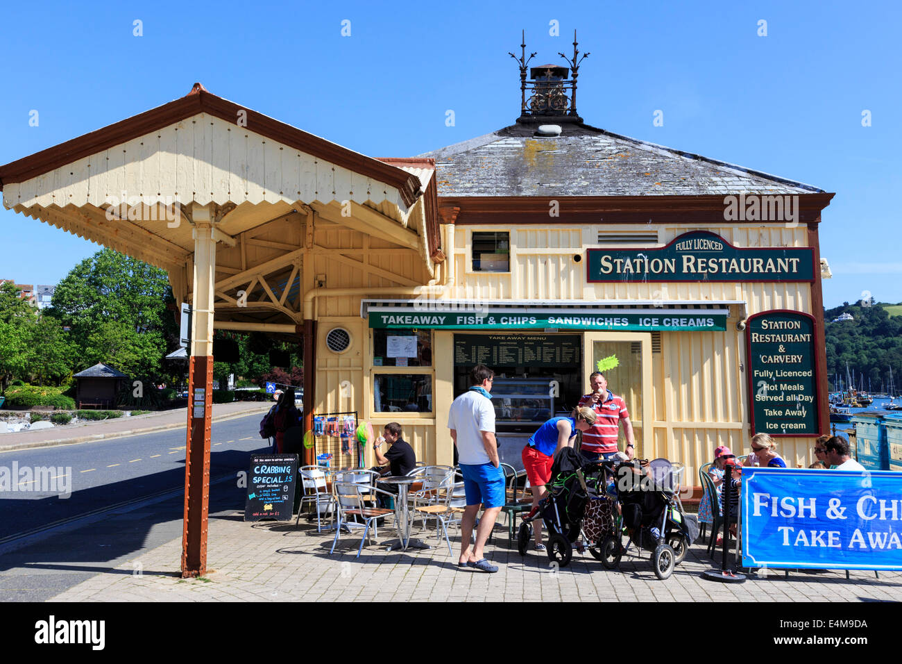 station restaurant dartmouth devon england Stock Photo - Alamy