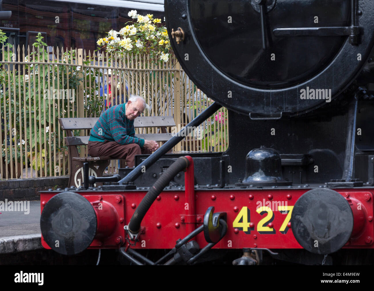 Old man train hi-res stock photography and images - Alamy