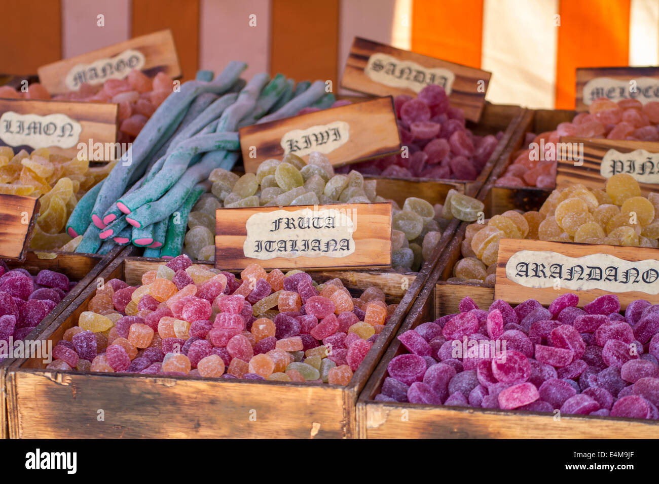 Decoration, candy and sweets shop handmade Stock Photo - Alamy