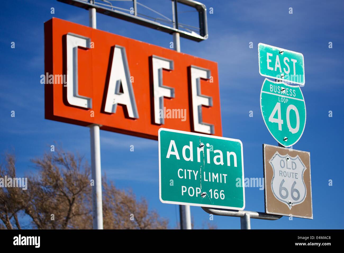 America road signs hi-res stock photography and images - Alamy