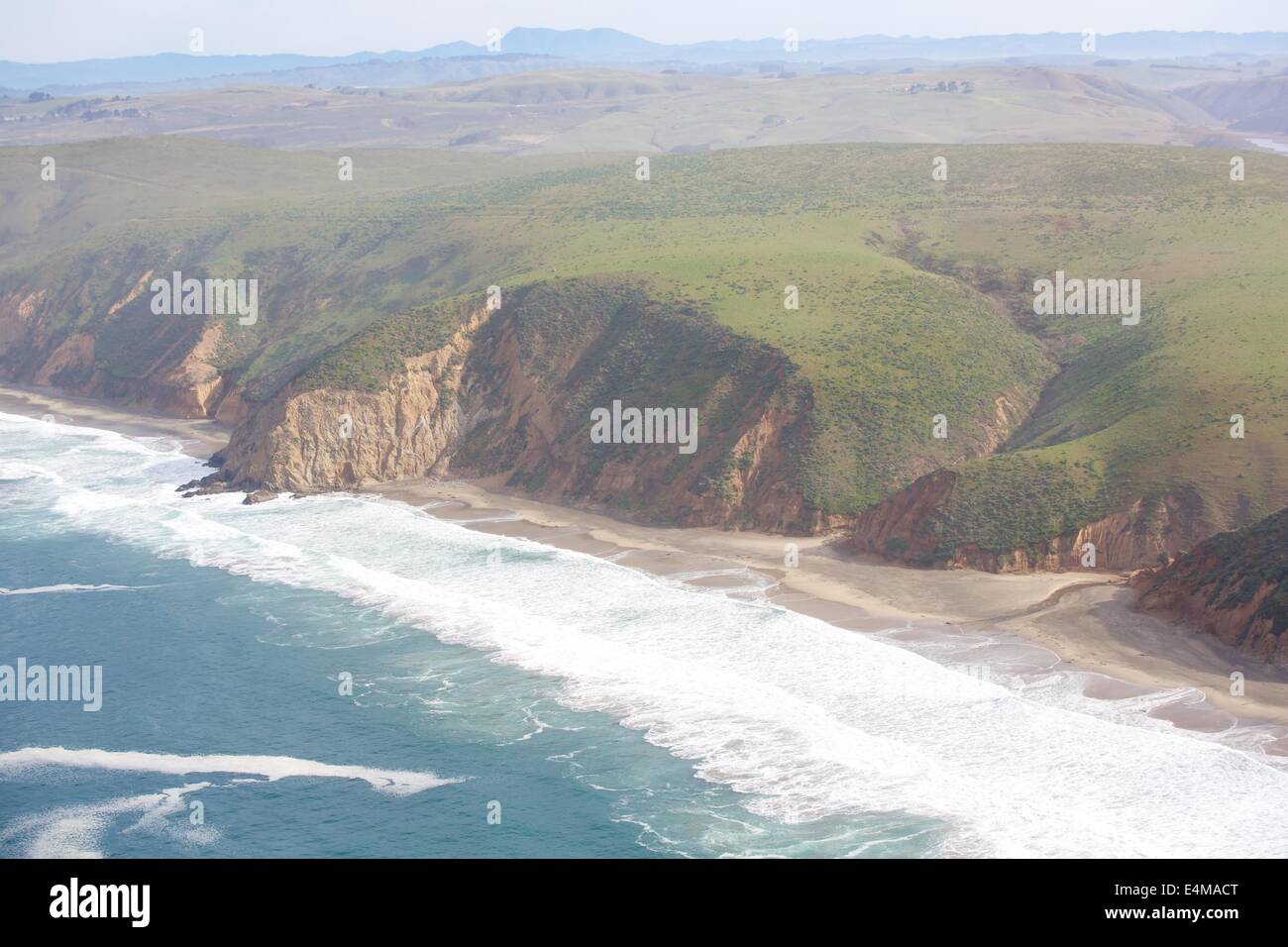 Aerial view of Point Reyes National Seashore in Marin County ...