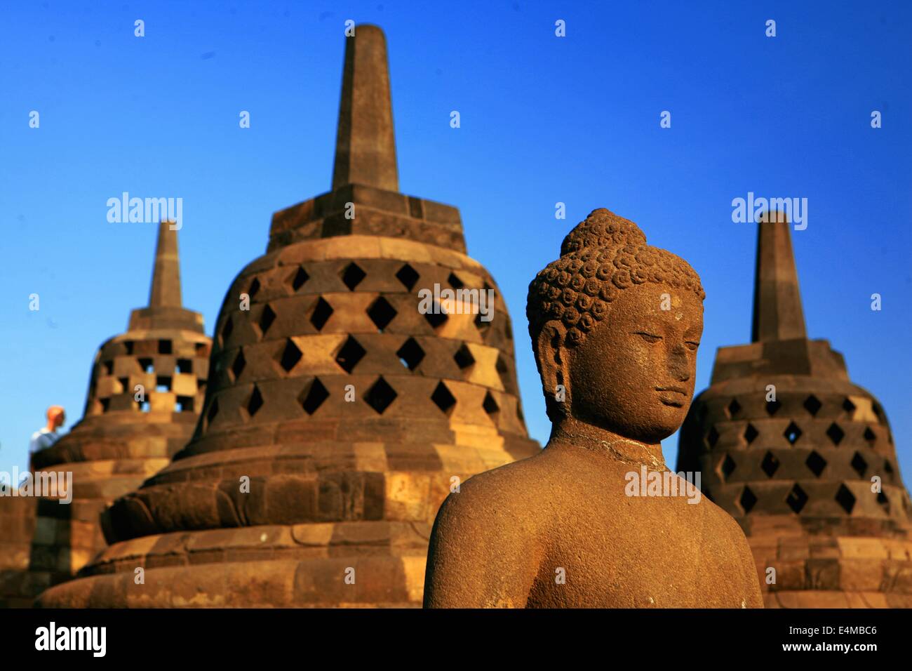 Borobudur Temple at sunrise in Java, Indonesia Stock Photo - Alamy