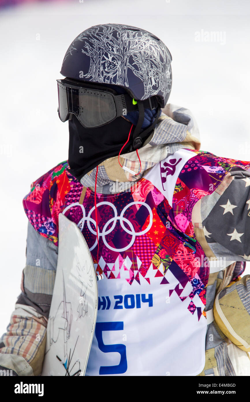 Gregory Bretz (USA) competing in Men's Snowboard Halfpipe at the ...