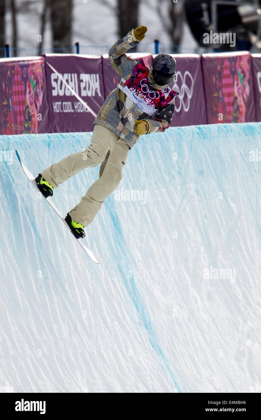 Gregory Bretz (USA) competing in Men's Snowboard Halfpipe at the ...