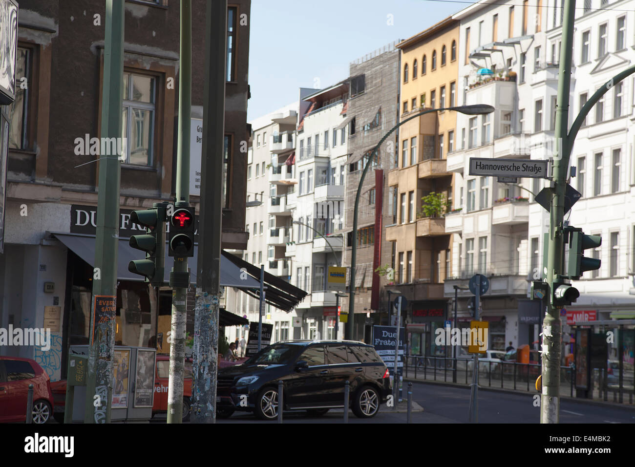 Germany, Berlin, Mitte, Ampelmann crossing sign at the junction of ...