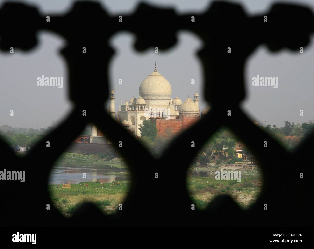 Taj Mahal seen from the Red Fort in Agra, India Stock Photo - Alamy