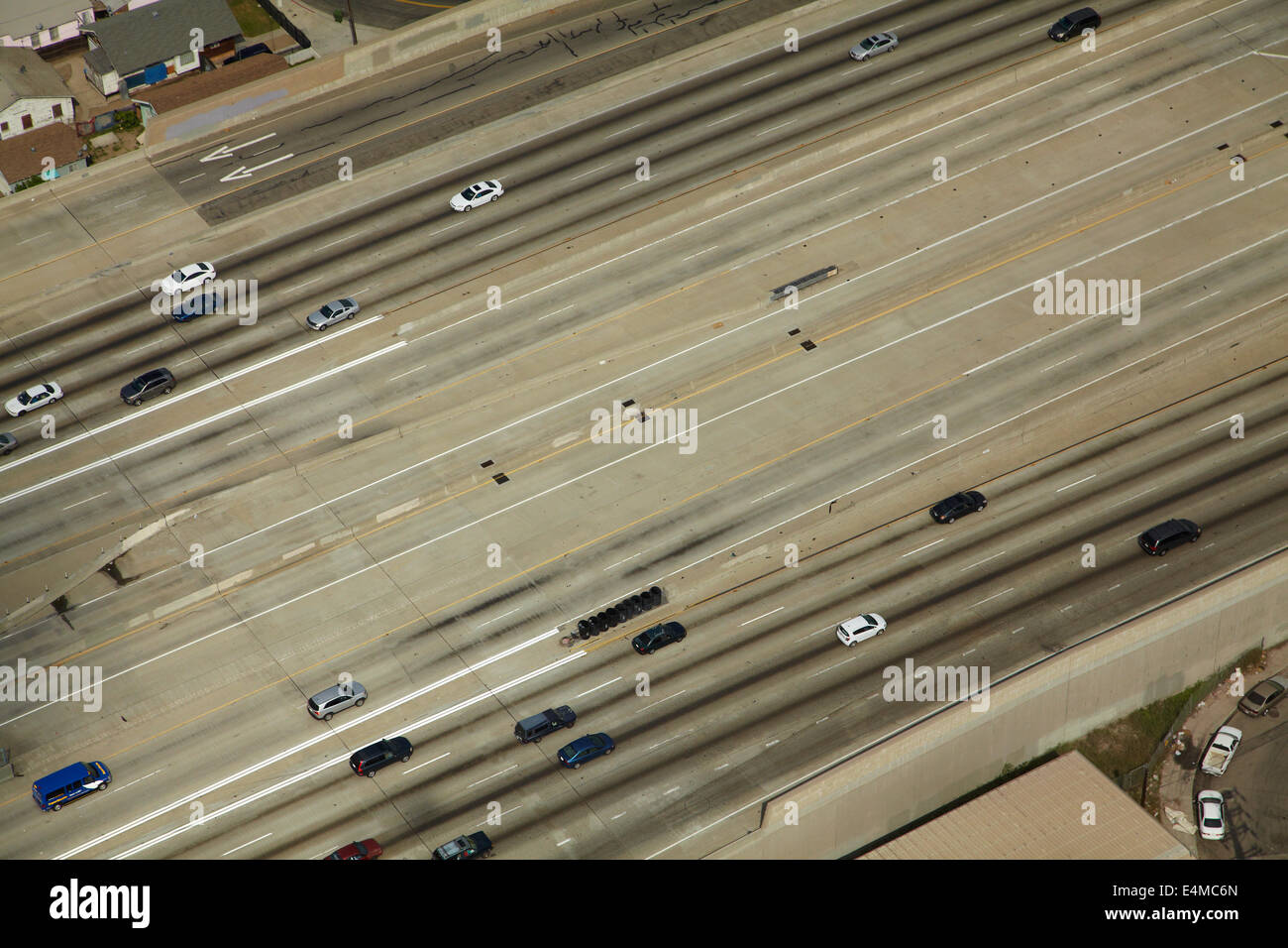 Harbor Freeway (Interstate 110 or I-110), Los Angeles, California, USA ...