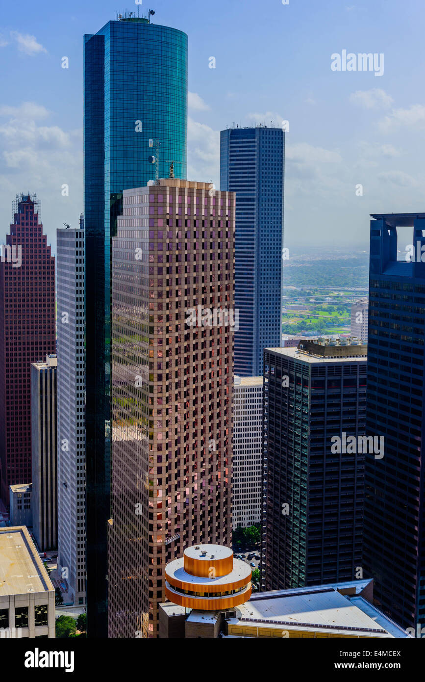 Buildings and streets in urban Downtown Houston Stock Photo - Alamy