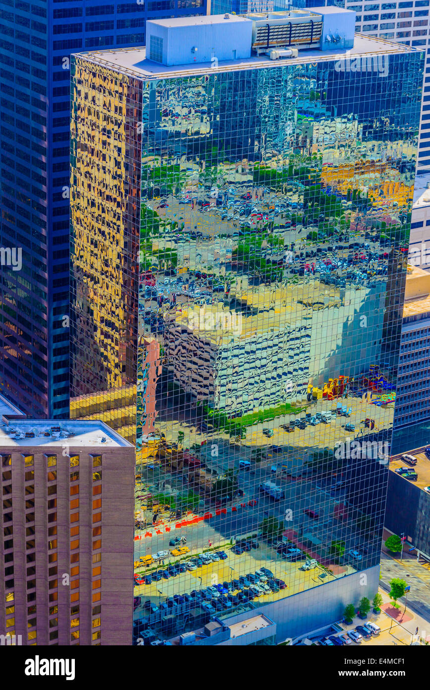 Buildings and streets in urban Downtown Houston Stock Photo - Alamy