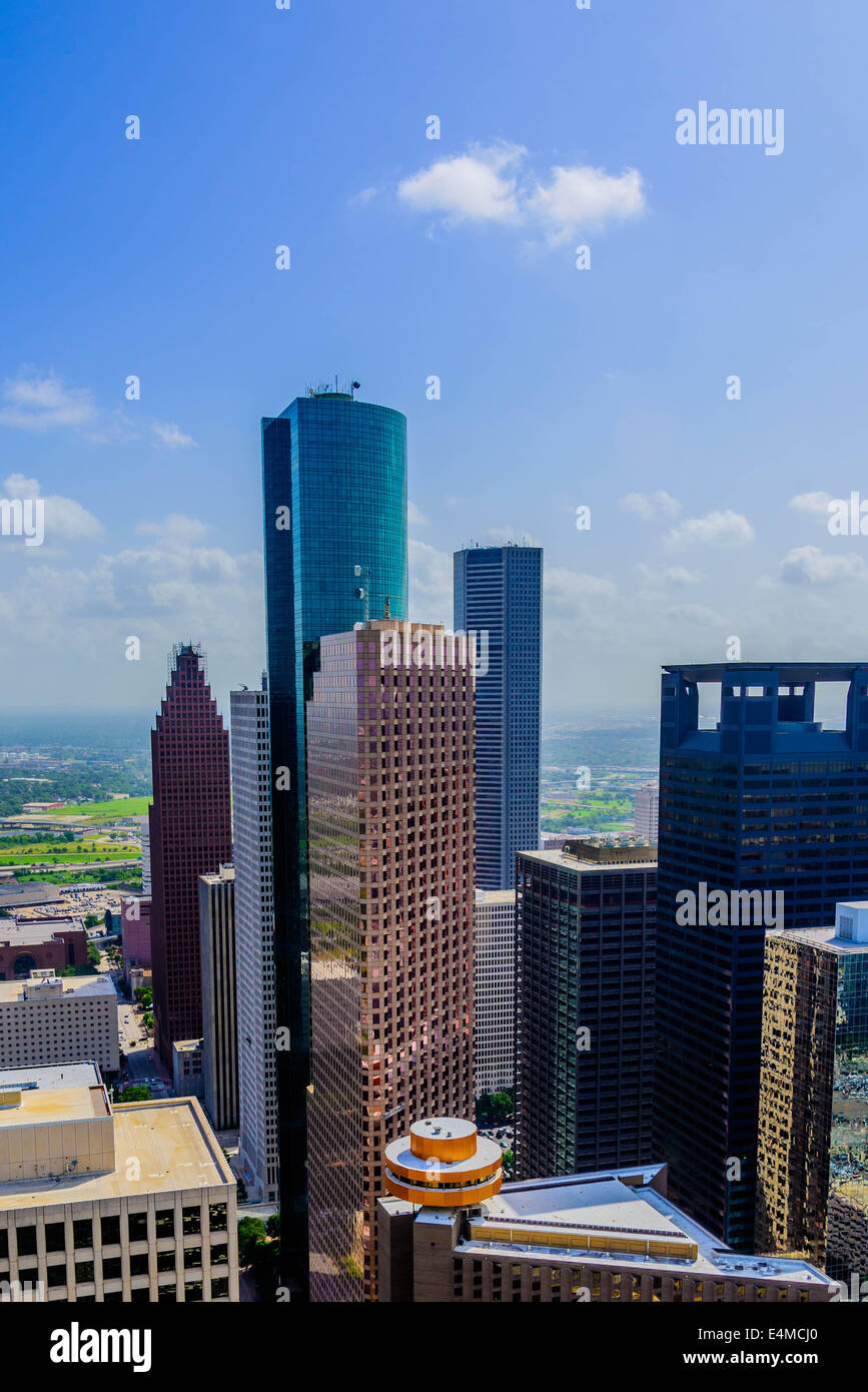 Buildings and streets in urban Downtown Houston Stock Photo - Alamy