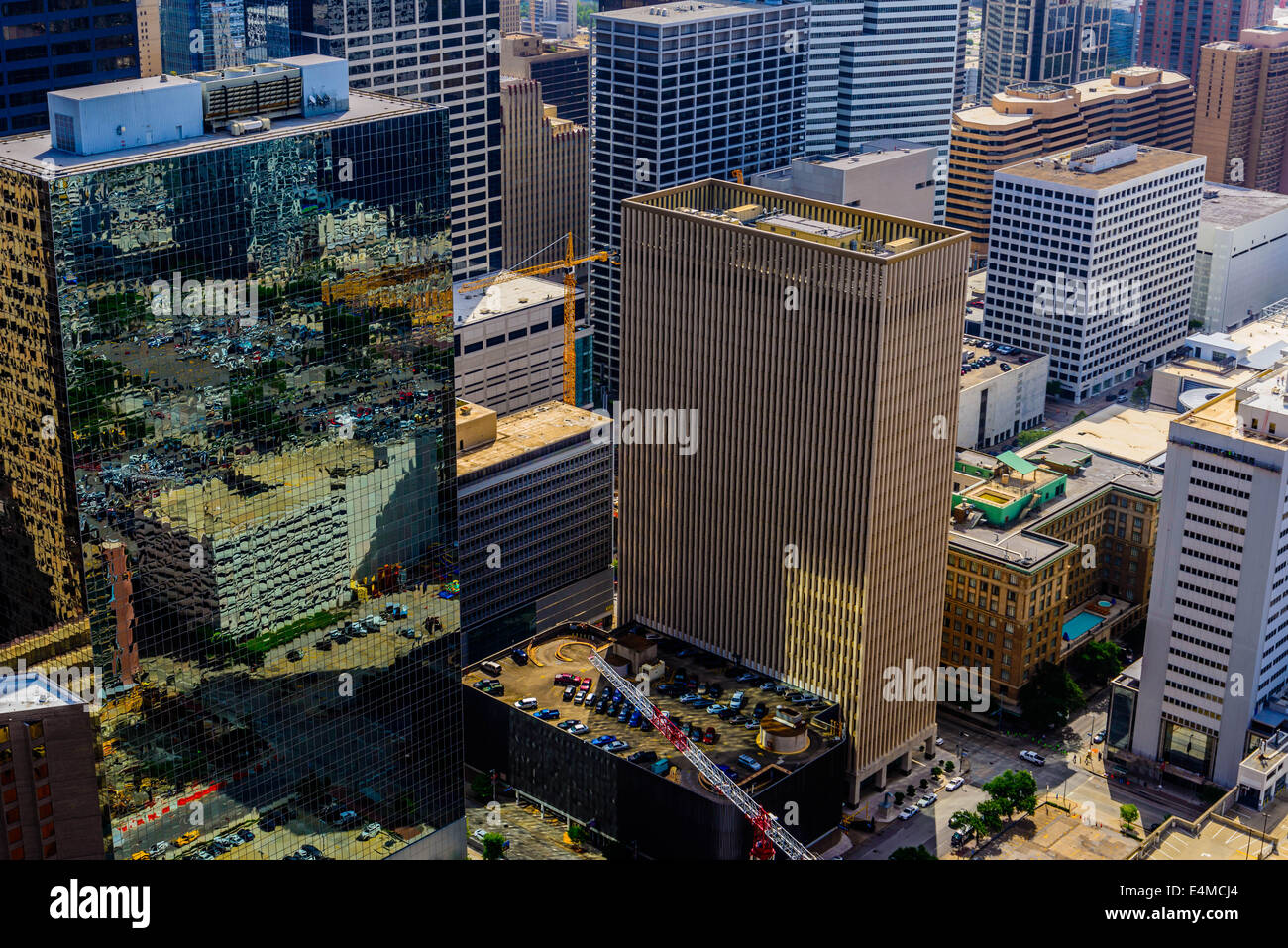 Buildings and streets in urban Downtown Houston Stock Photo - Alamy
