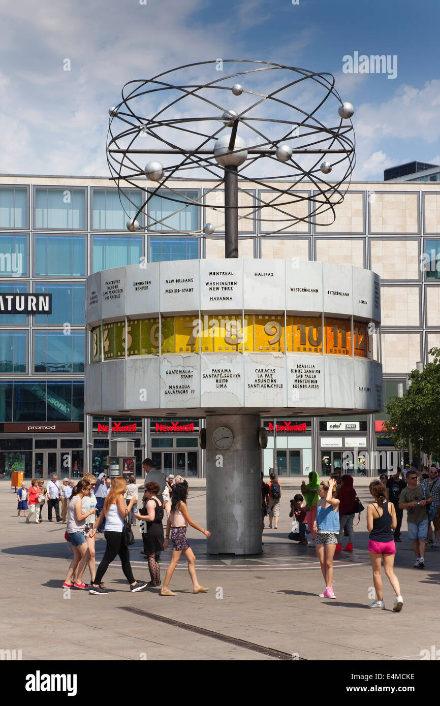 Germany, Berlin, Mitte, Alexanderplatz, the World Clock Stock Photo - Alamy