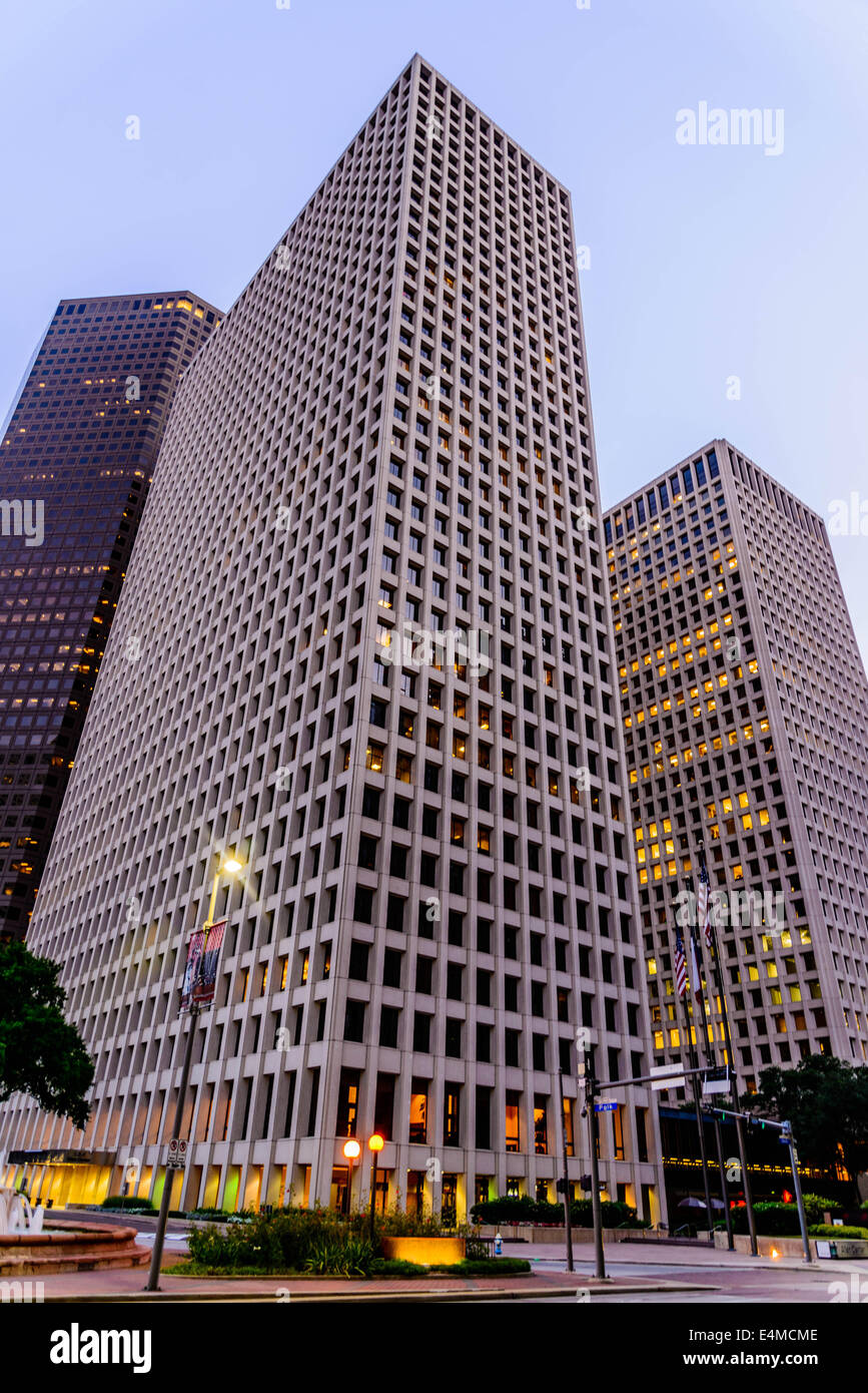 Buildings and streets in urban Downtown Houston Stock Photo - Alamy