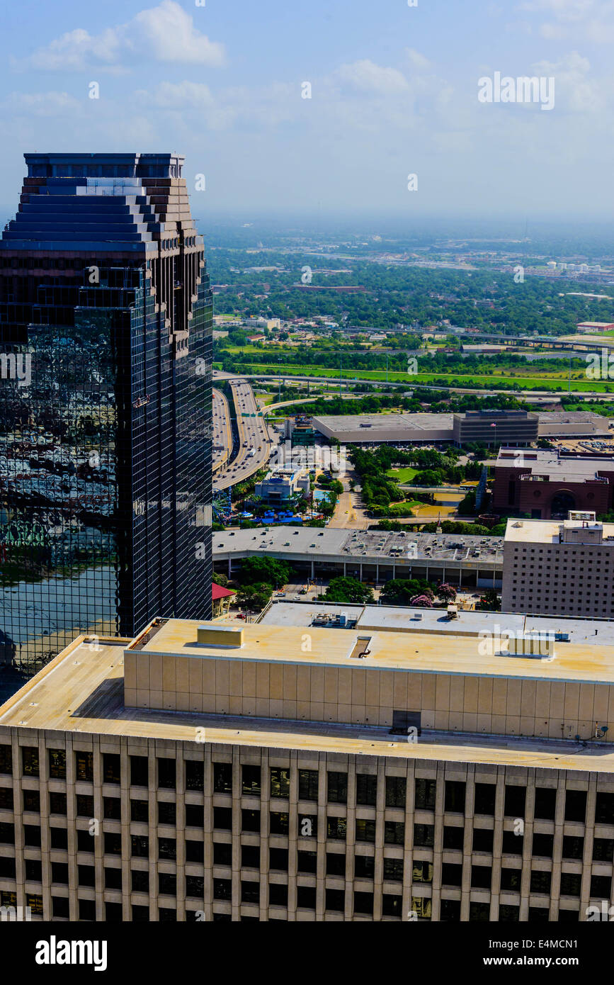 Buildings and streets in urban Downtown Houston Stock Photo - Alamy